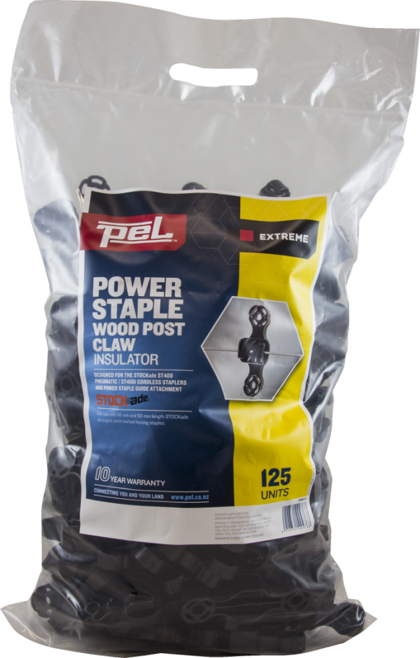 Power Staple Wood Post Claw Insulator - Pk 125 • Kiwikit
